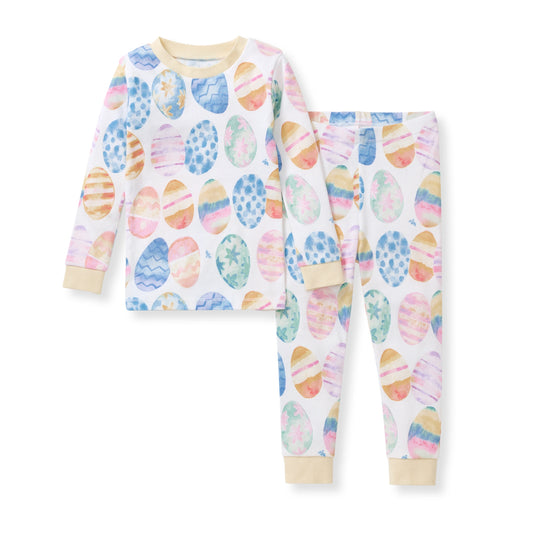 Organic Cotton 2-Piece PJ Set - Easter Eggs – Green Bean Baby Boutique